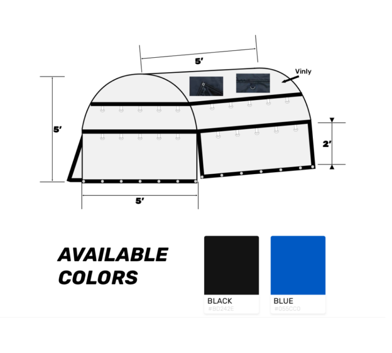 60″x60″x60″ Heavy Duty Coil Tarp Black Color - Truck Trailer Pro ...
